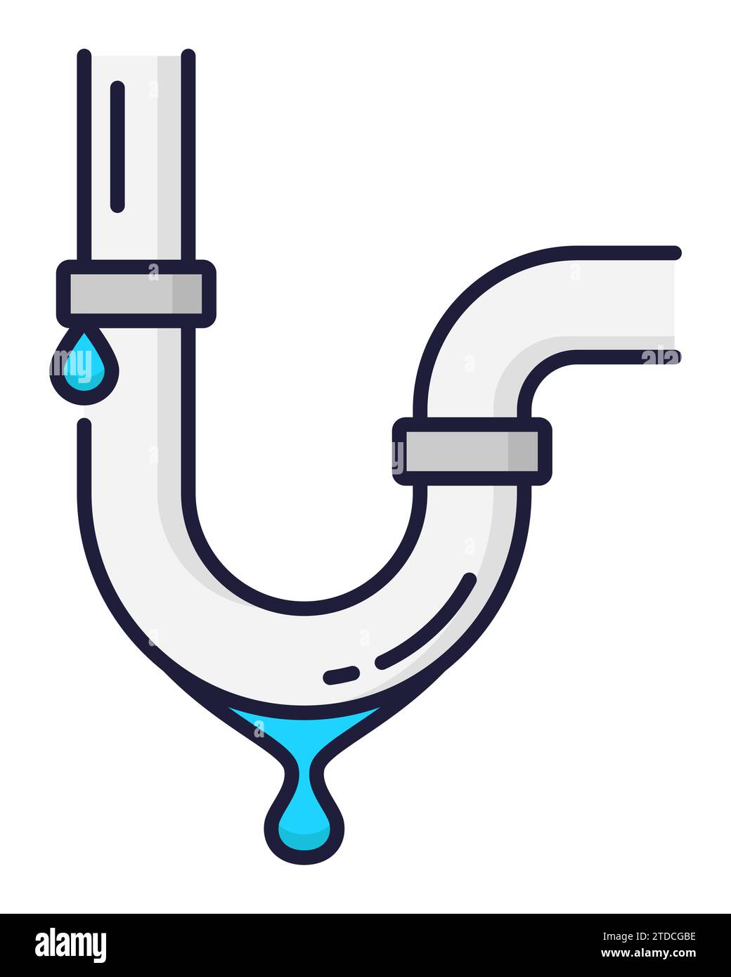 Sink clogged Stock Vector Images - Alamy