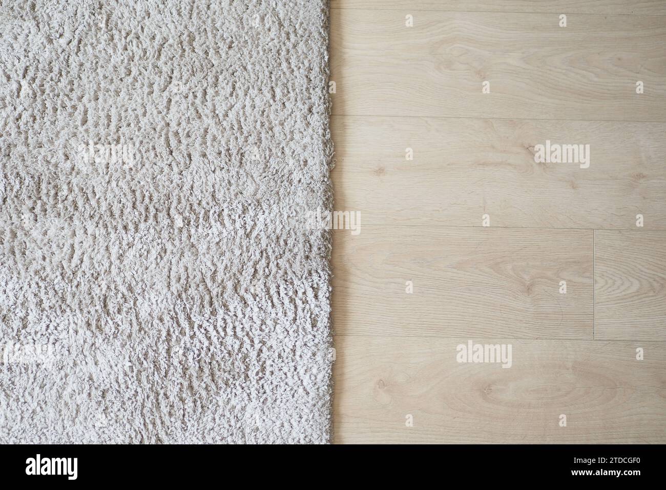 Seamless carpet texture background on wooden floor with copy space ...