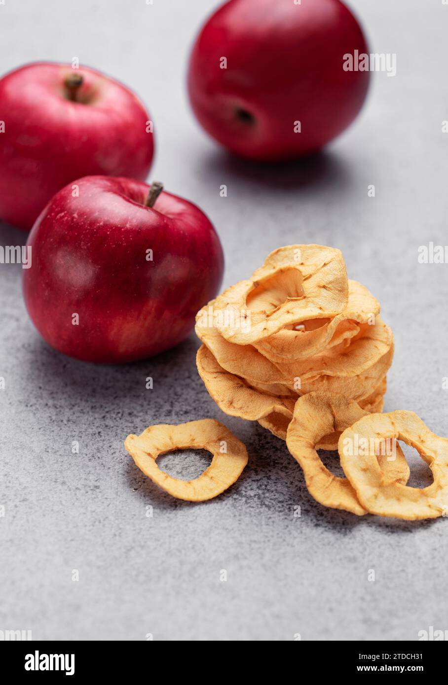 Dried apple chips. Dehydrated apples. Homemade dried organic apple ...
