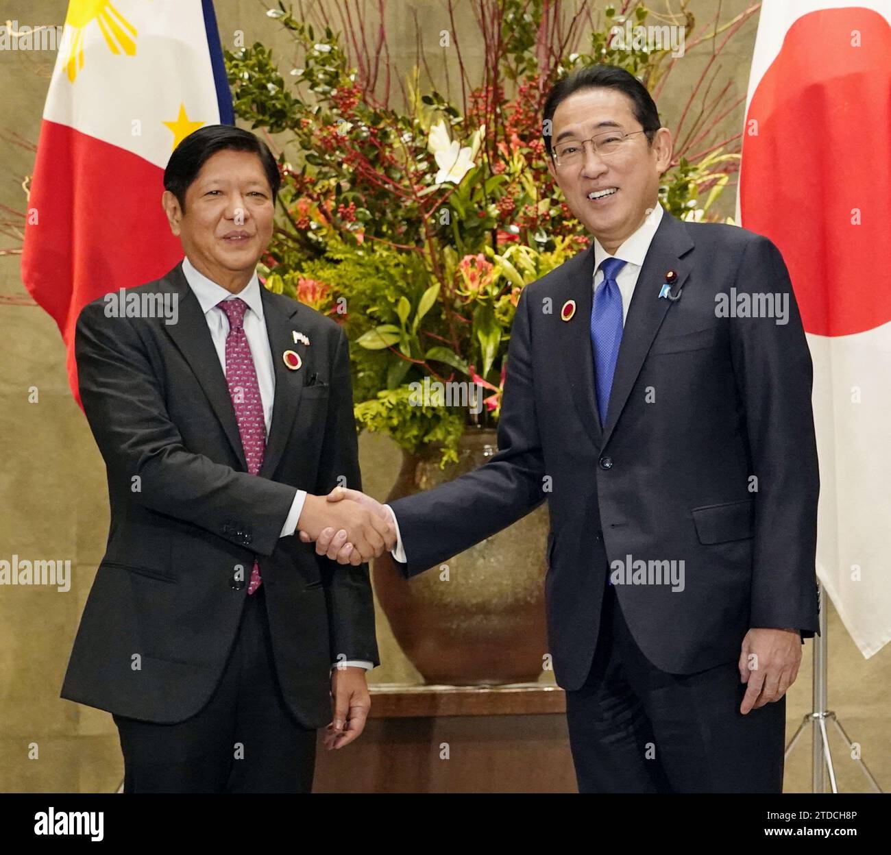 Tokyo, Japan. Dec. 17, 2023. Japanese Prime Minister Fumio Kishida (R ...