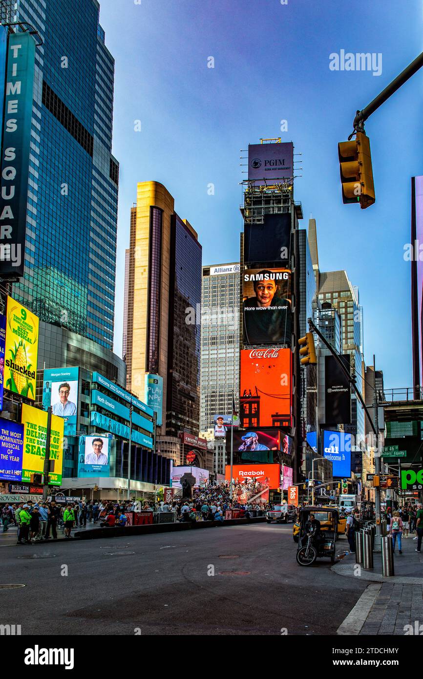 New York, USA; May 31, 2023: Times Square, one of the most famous ...