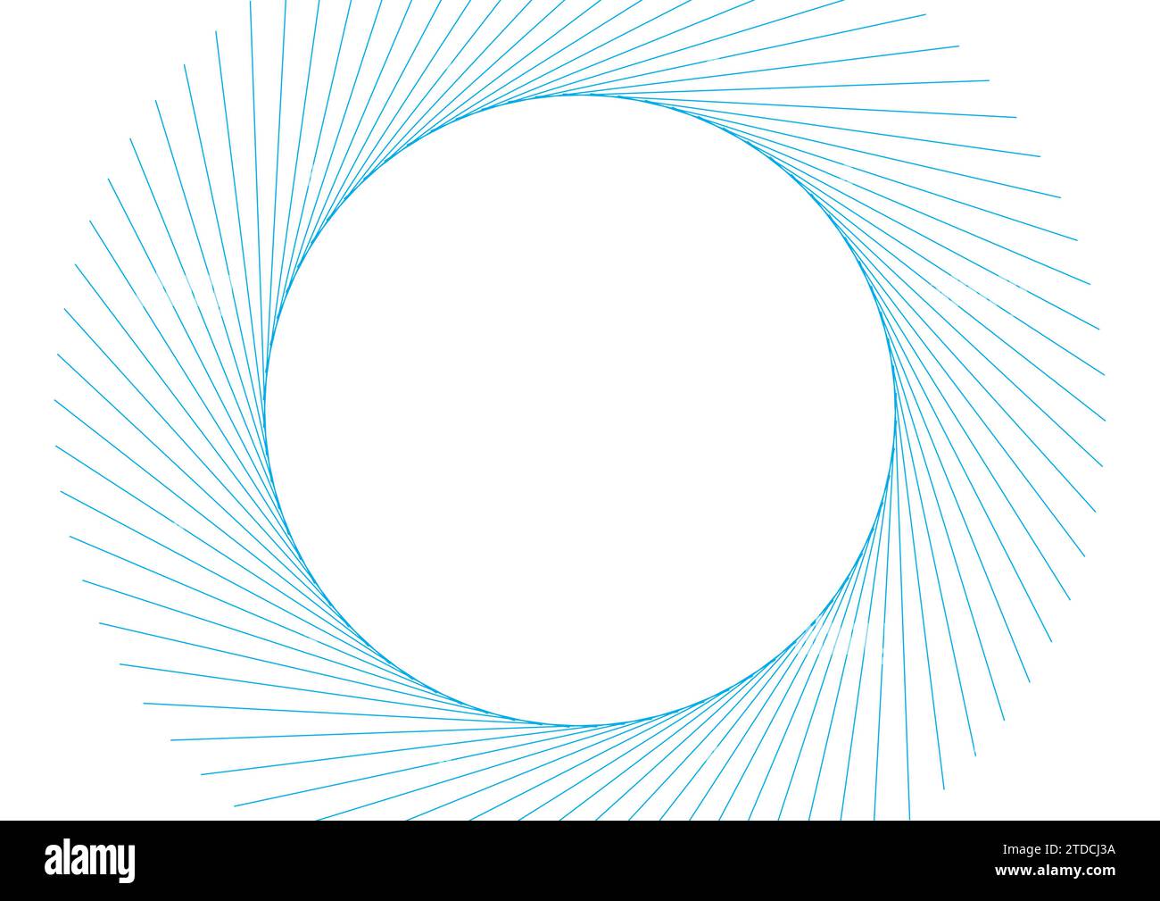 Blue minimal round lines abstract futuristic tech background. Vector ...