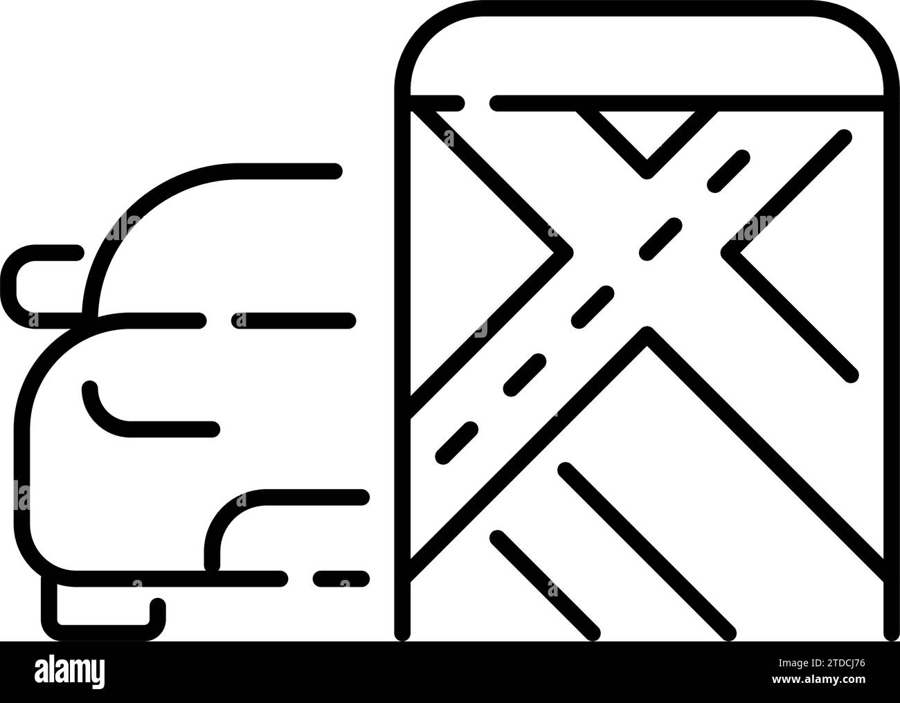 Navigation app for smartphone. Car symbol and driving map directions. Pixel perfect, editable ...
