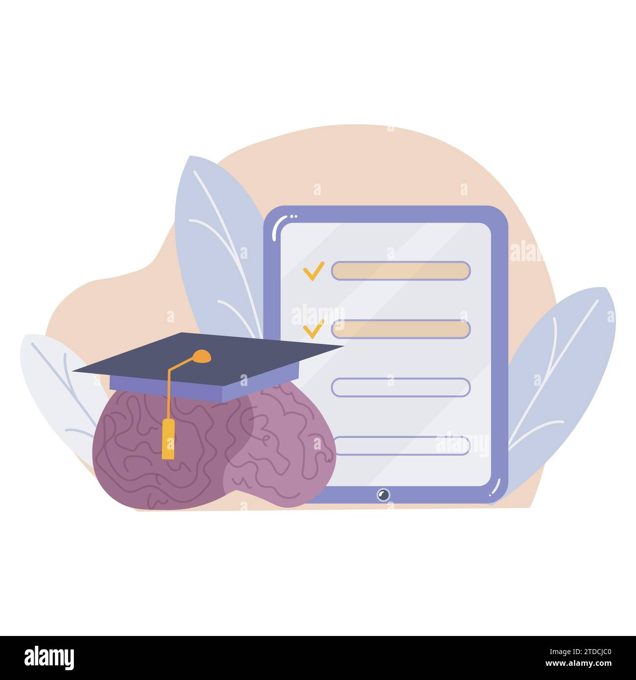 Blue online education graduation icon Cut Out Stock Images & Pictures ...