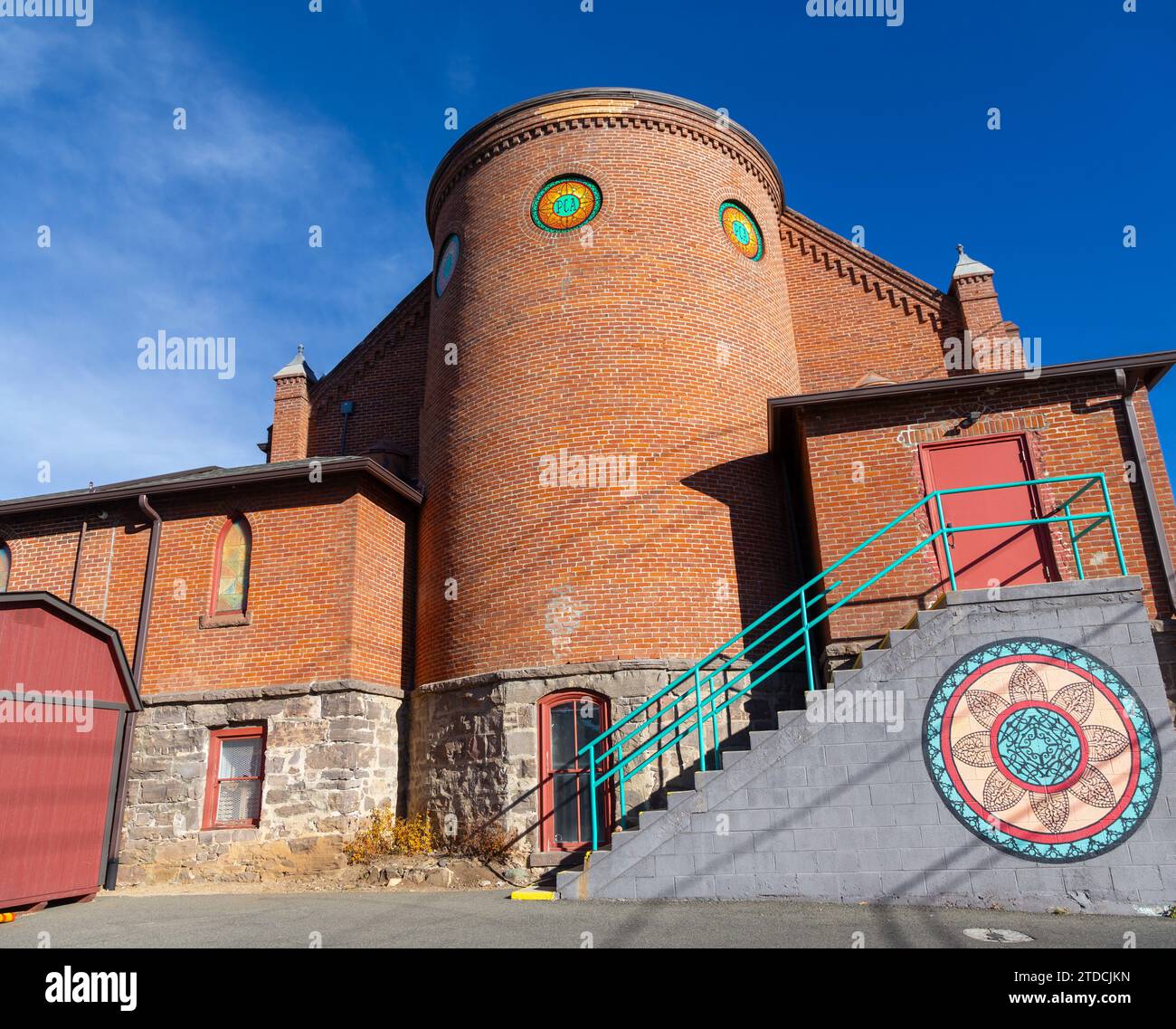 The Sacred Heart Catholic Church and Rectory Building Exterior ...