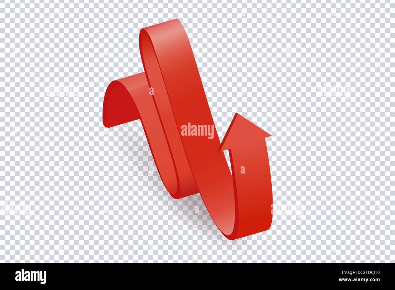 3d red curved arrow shadow Stock Vector Images - Alamy