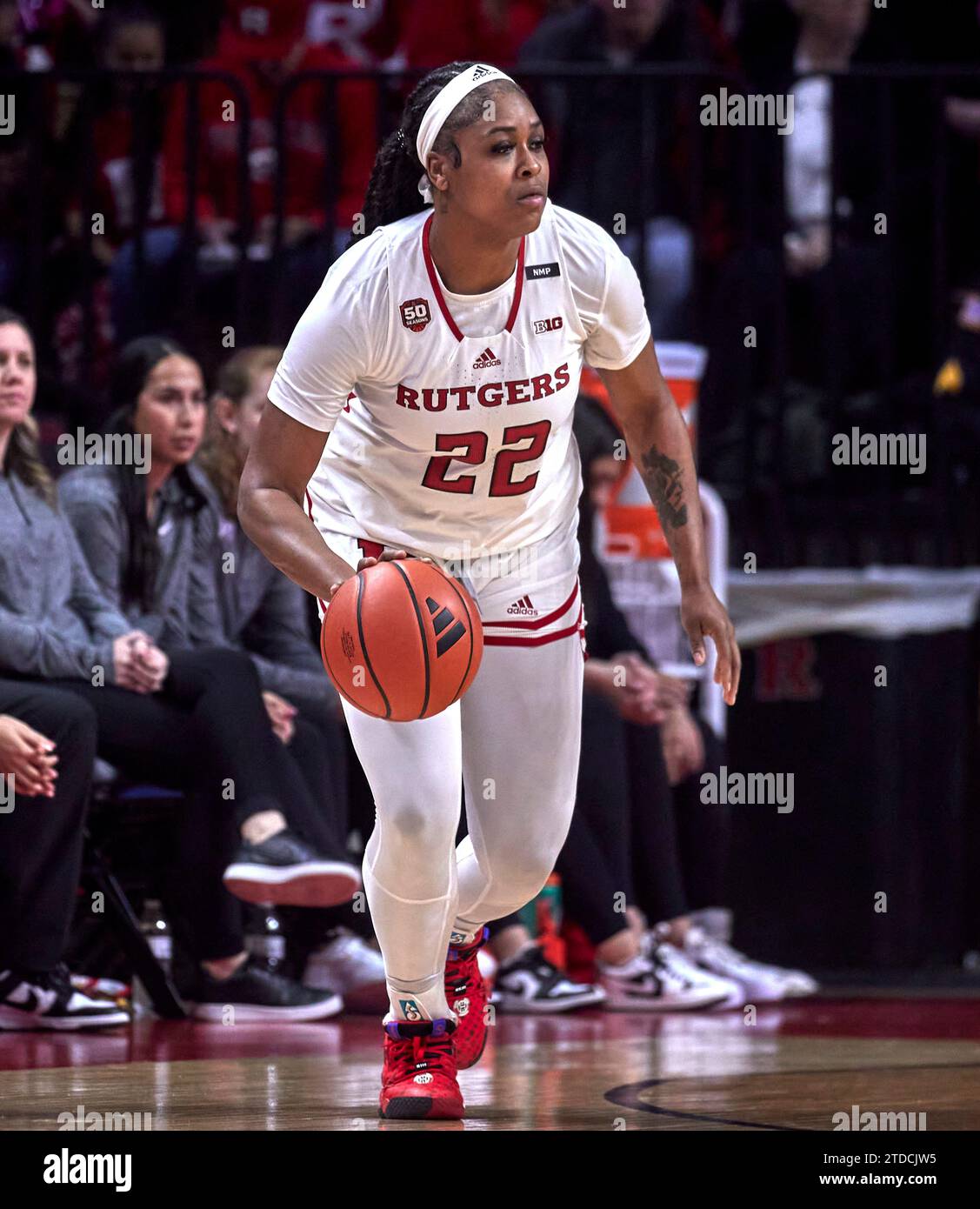 Rutgers Scarlet Knights center Kassondra Brown (22) during a game ...