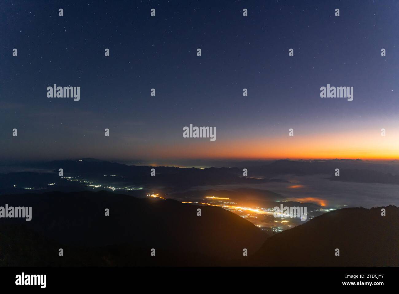Early morning night sky from the top of Doi Luang Chiang Dao in Chiang ...