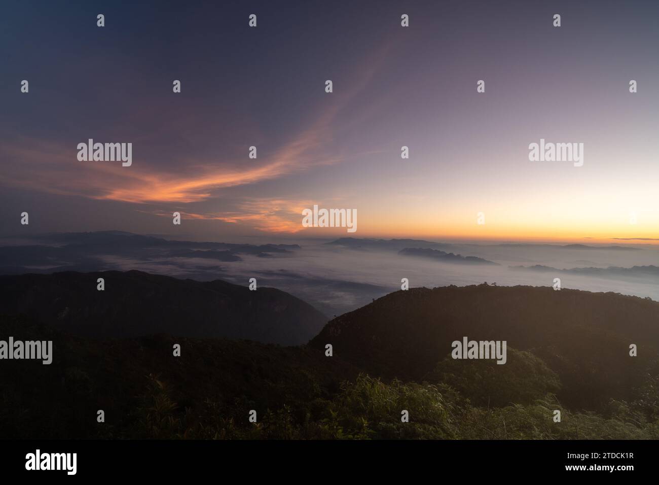 Early morning night sky from the top of Doi Luang Chiang Dao in Chiang ...