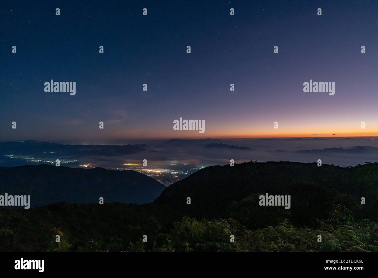 Early morning night sky from the top of Doi Luang Chiang Dao in Chiang ...