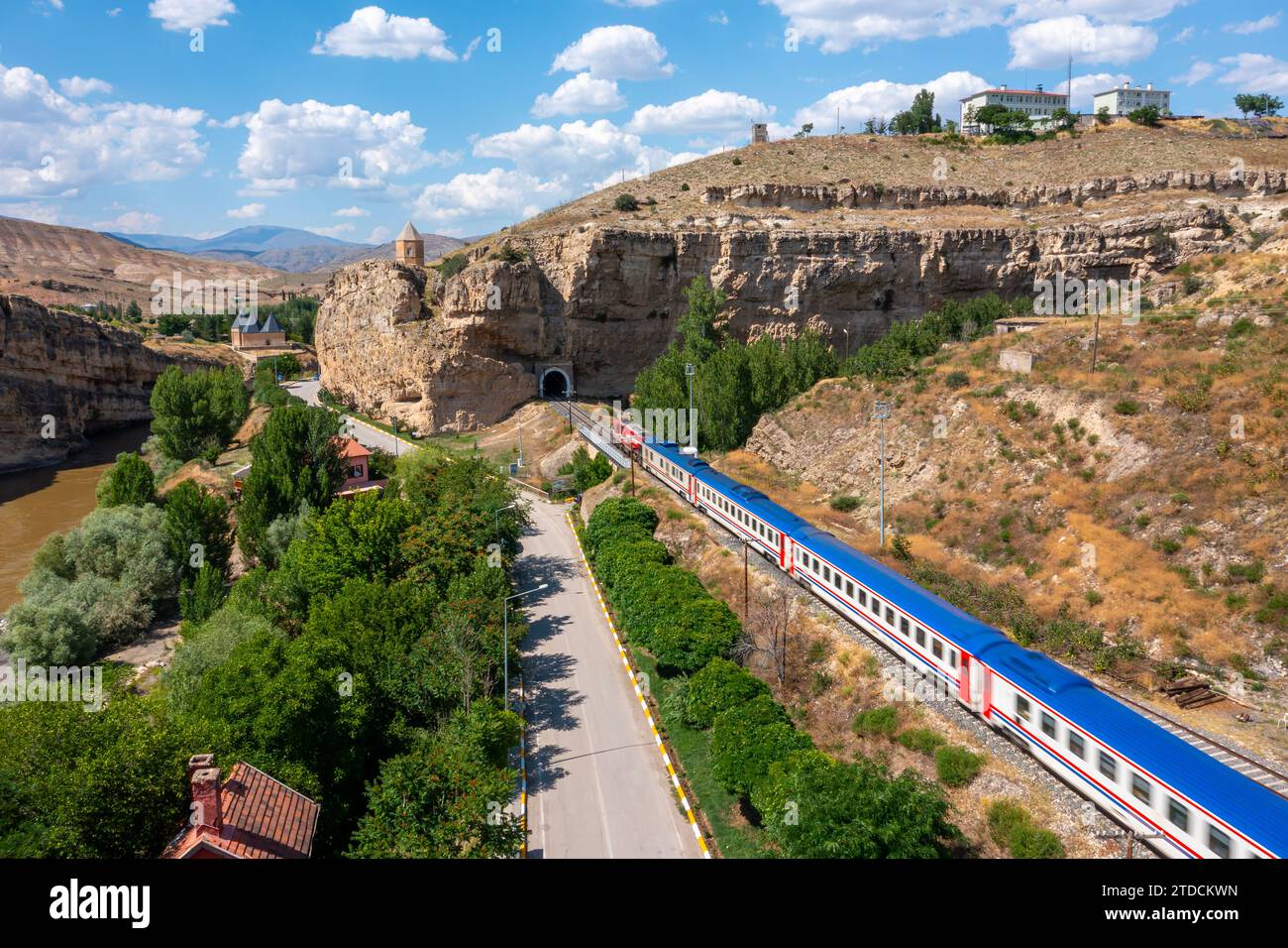 Kemah district city entrance. View of Sultan Melik Tomb and Eastern ...