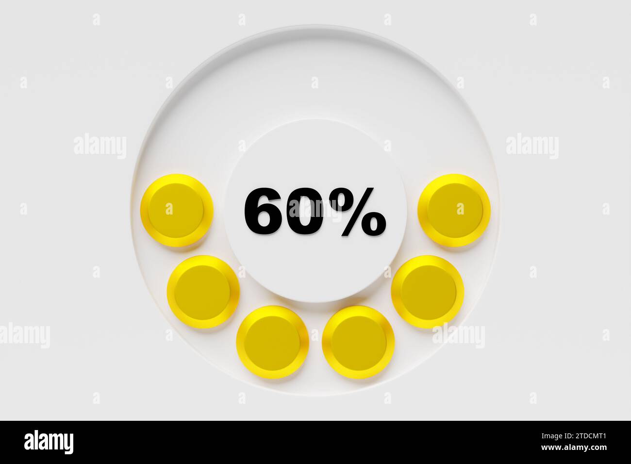3d illustration of an indicator showing high risk. Normal risk concept ...