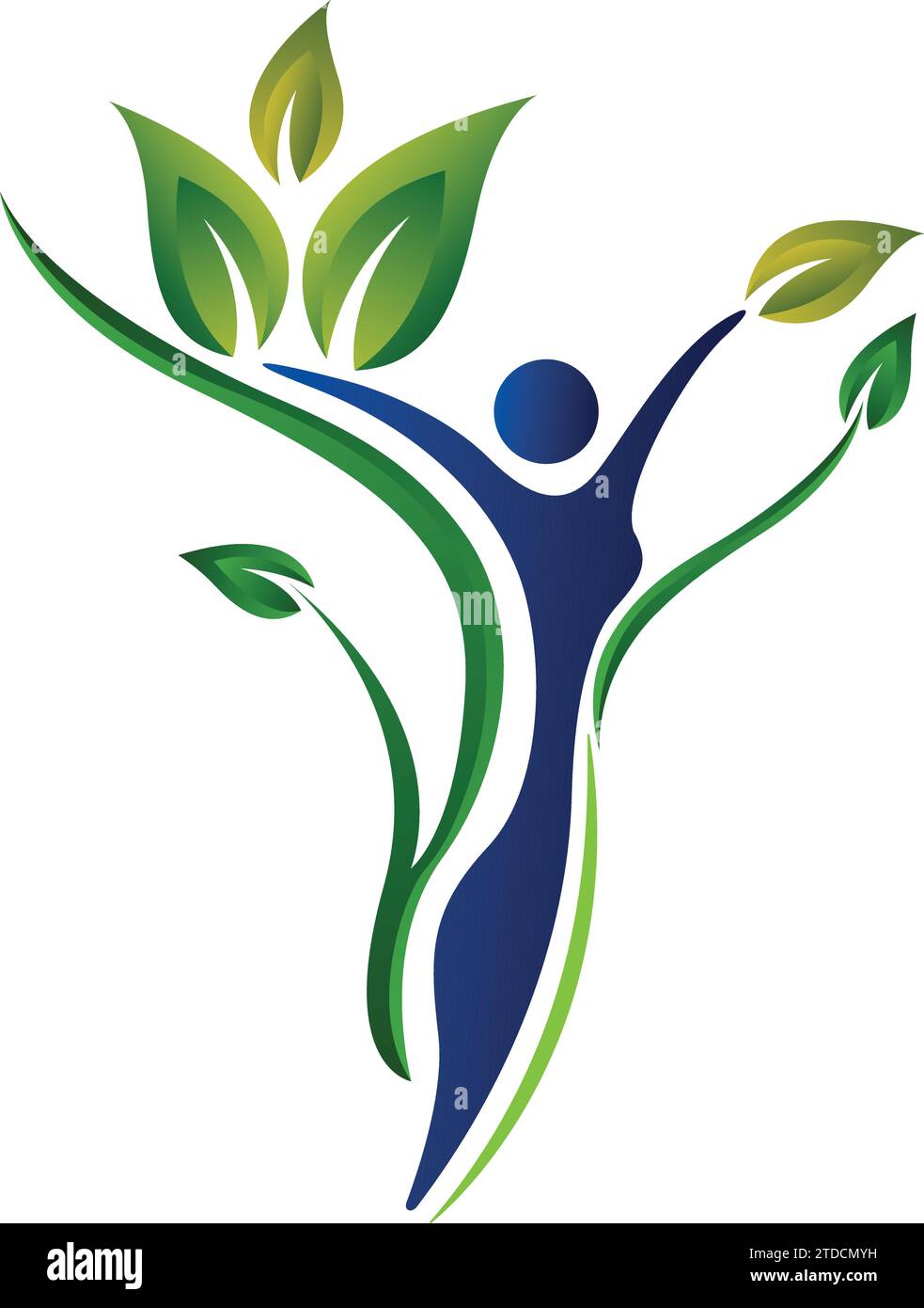 Illustration art of a herbal active logo with isolated background Stock ...