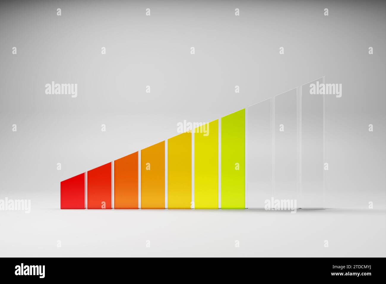 3d illustration of an indicator showing high risk. Normal risk concept ...