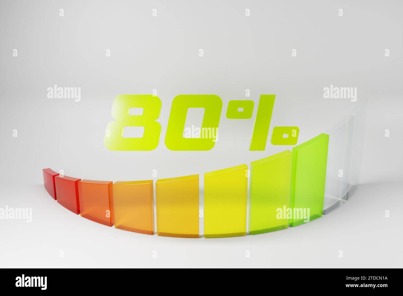 3d illustration round control panel icon. High risk concept on ...