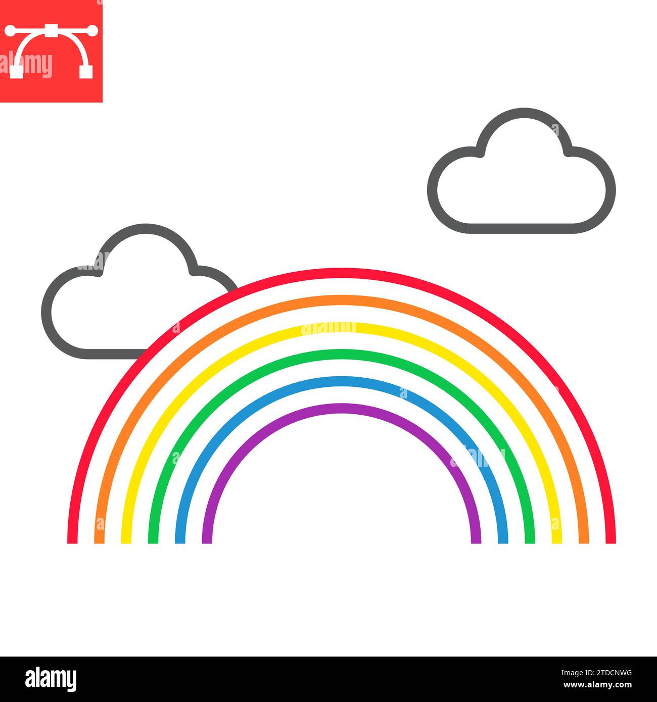 LGBT pride line icon, LGBT and parade, rainbow vector icon, vector ...