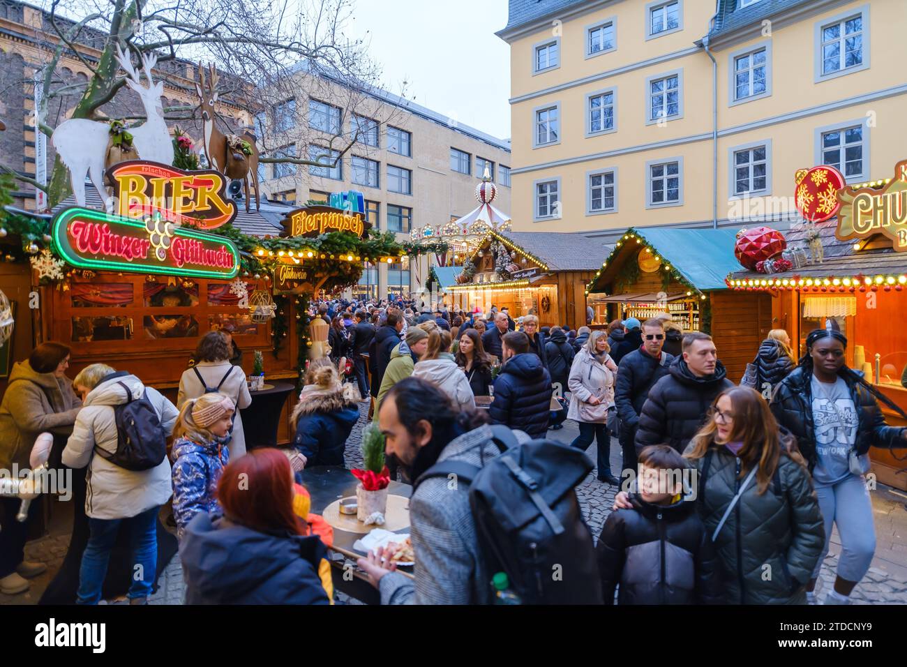 Bonn, Germany - December 16, 2023 : People walking around the ...