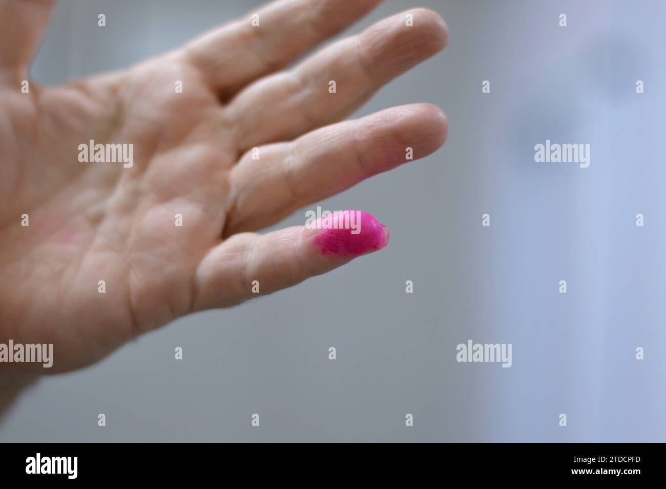 Election ink, indelible phosphoric ink or electoral stain, a semi ...