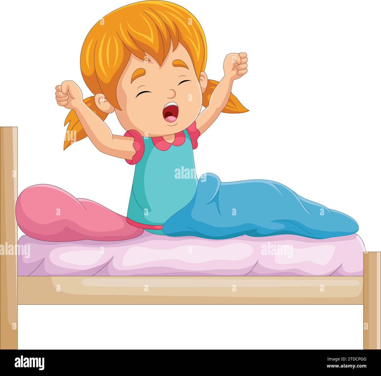 Cartoon little boy wake up Stock Vector Image & Art - Alamy