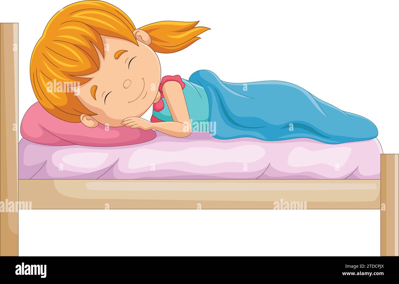Little Girl Sleeping In Bed Cartoon at Patricia Flores blog