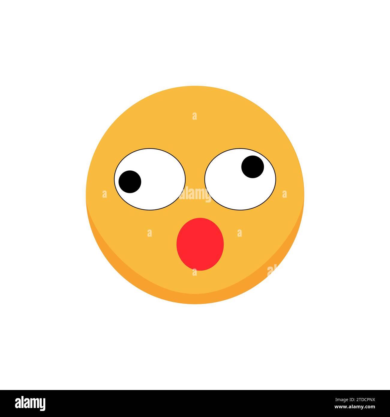 Puzzled emoticon. Cartoon emoji. Flat vector illustration Stock Vector ...