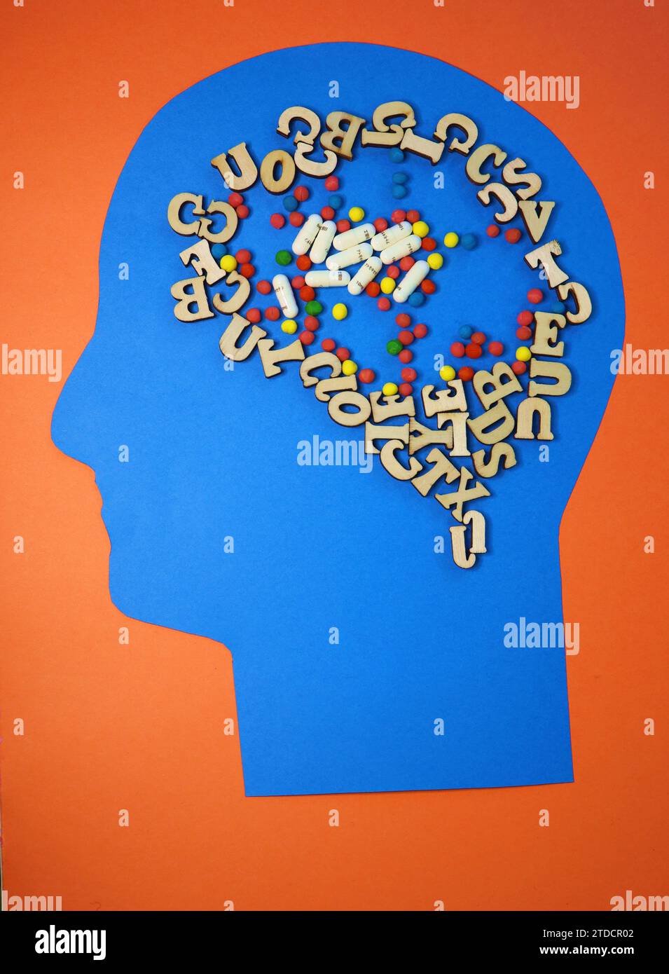 A diagram depicting the relationship between the human brain and drugs ...