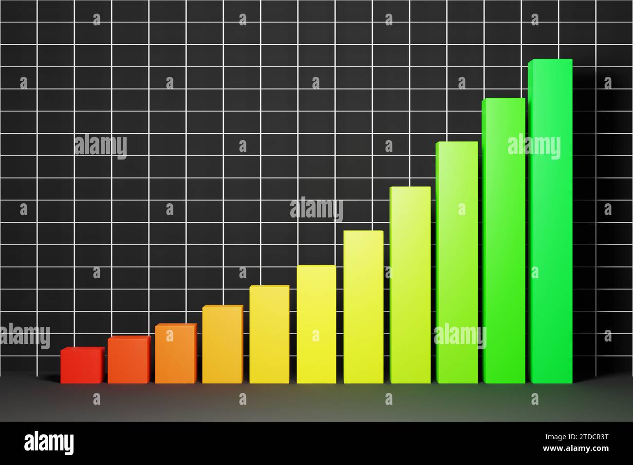 3d illustration of colorful bar graph for infographic for work graph ...