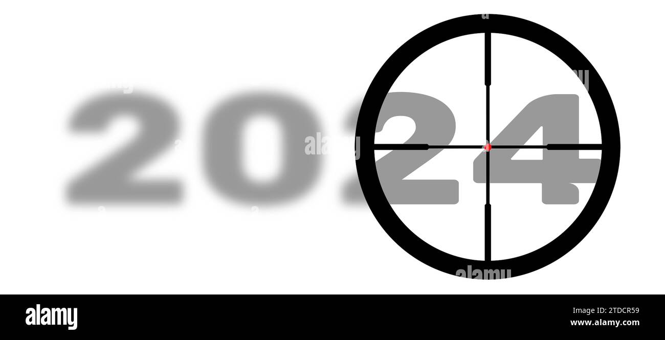 Sniper crosshairs with red target dot aiming for 2024 Stock Photo - Alamy