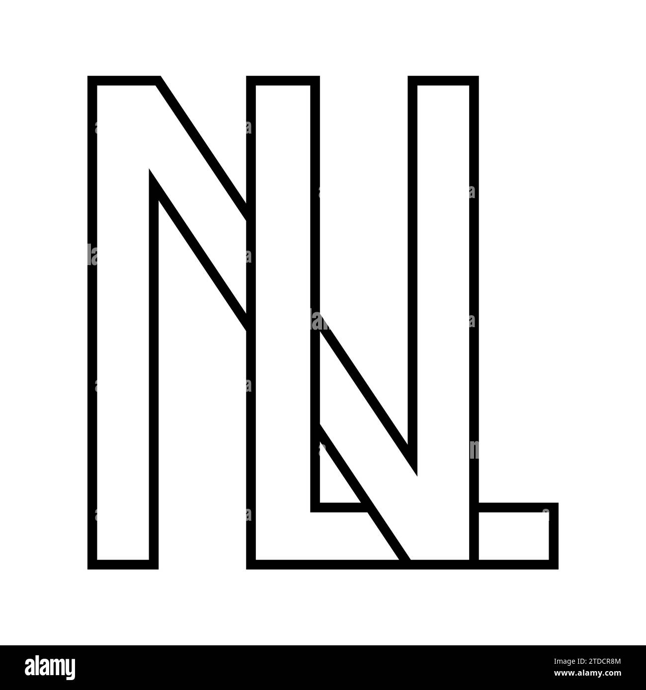 Logo sign nl, ln icon double letters logotype n l Stock Vector Image ...