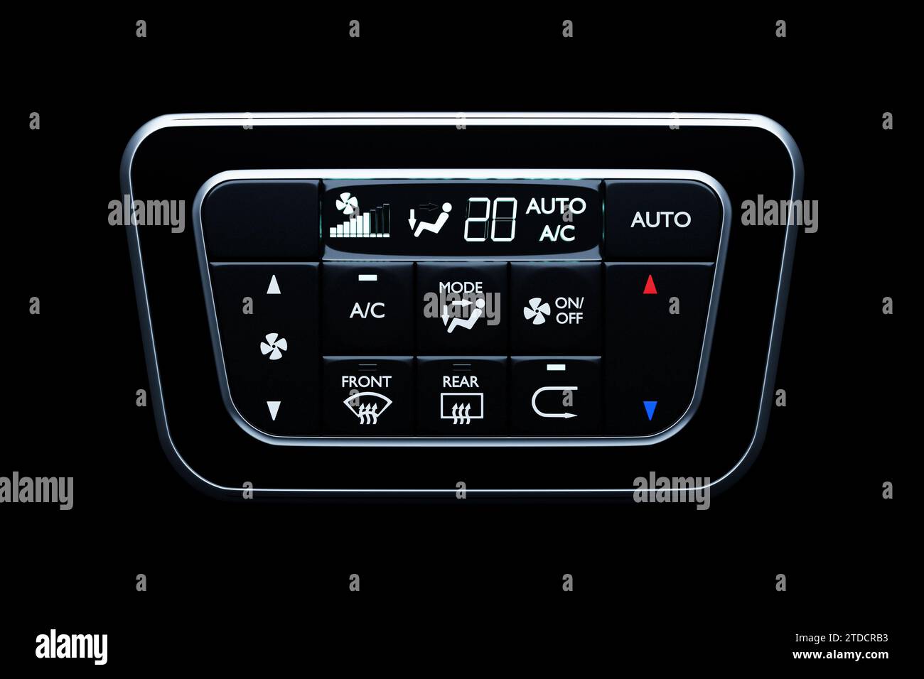 Buttons for turning on the car air conditioner on the climate control ...