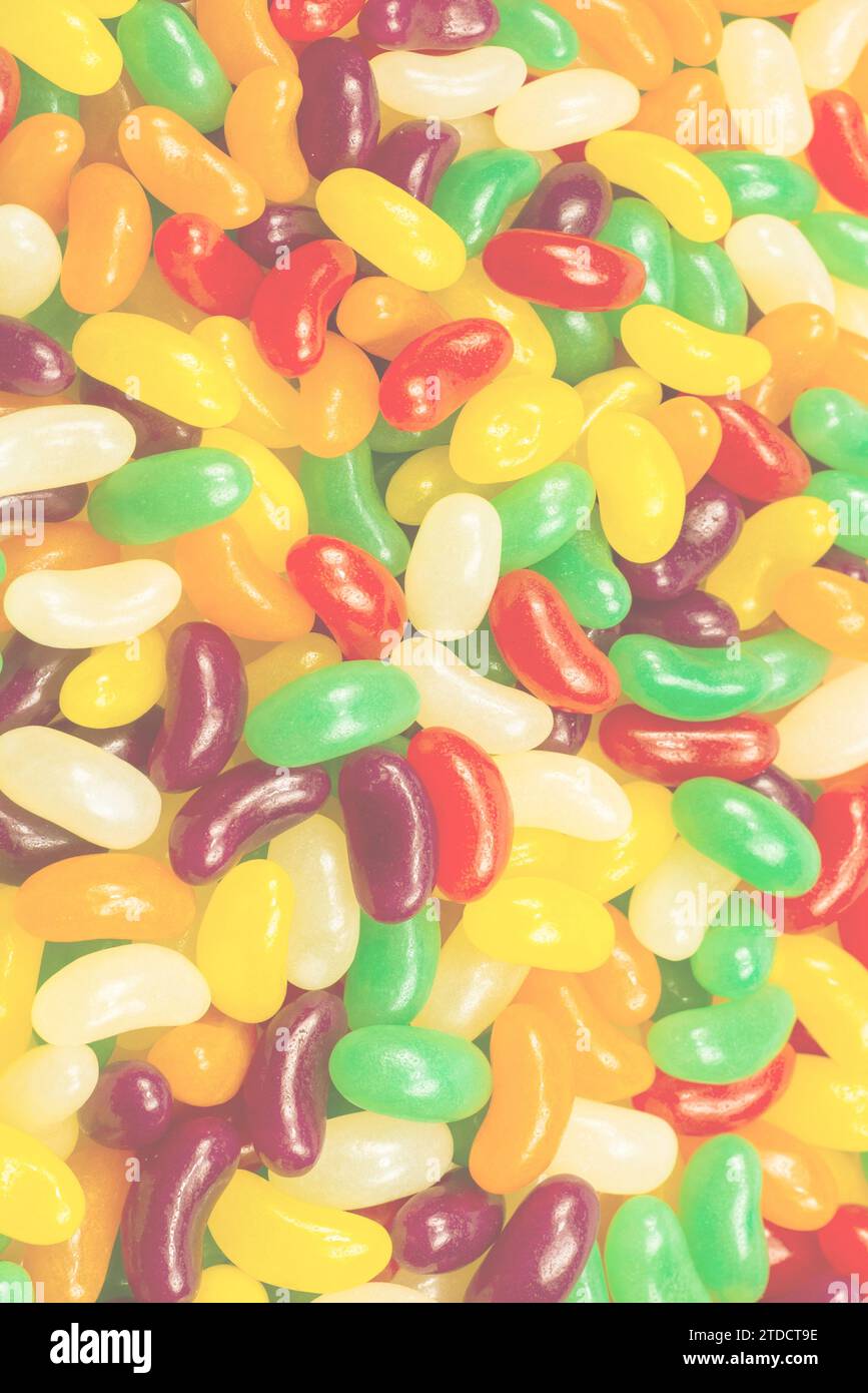 Colorful jelly beans isolated on white Stock Photo - Alamy
