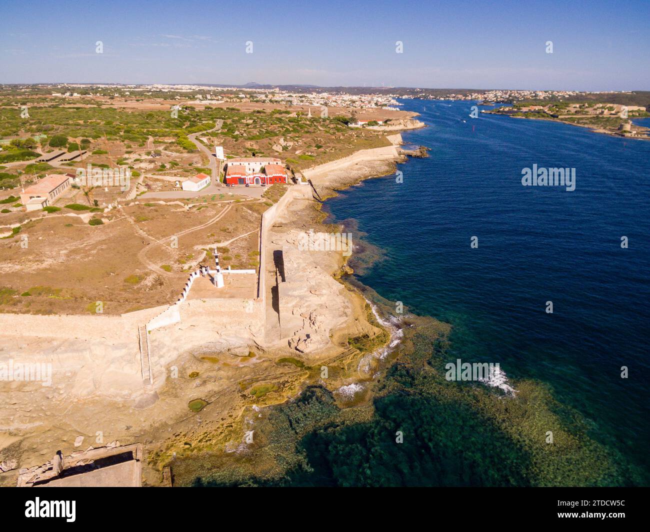 castillo de San Felipe, siglo XVI ,boca del puerto de Mahón, municipio ...