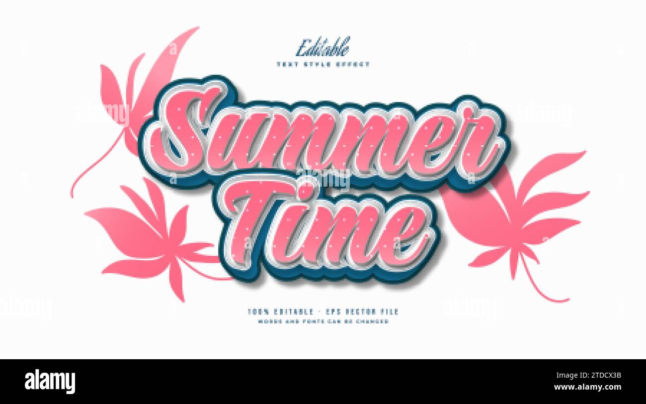 Summer time editable 3d text effect hi-res stock photography and images ...