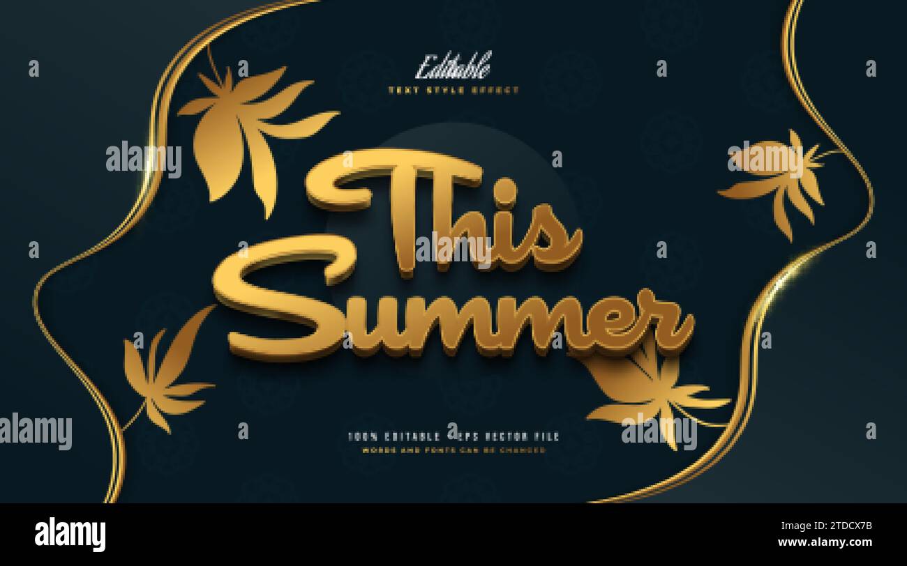 Summer time editable 3d text effect hi-res stock photography and images ...
