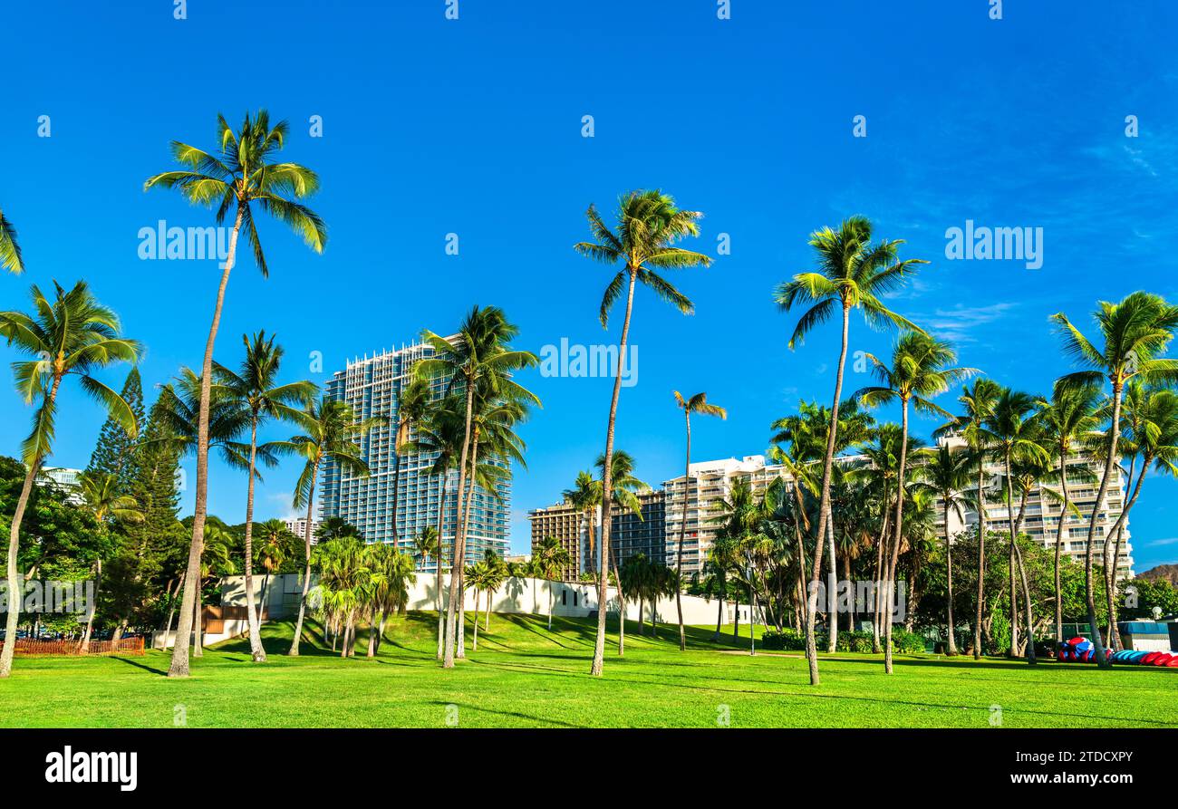 Fort DeRussy Beach Park in Honolulu - Oahu Island, Hawaii Stock Photo ...