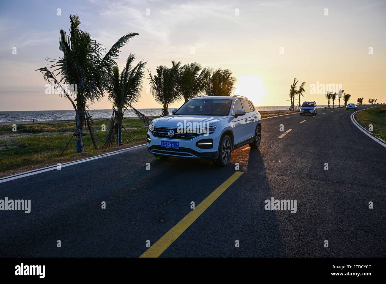Haikou, China's Hainan Province. 9th Dec, 2023. A vehicle is seen on ...