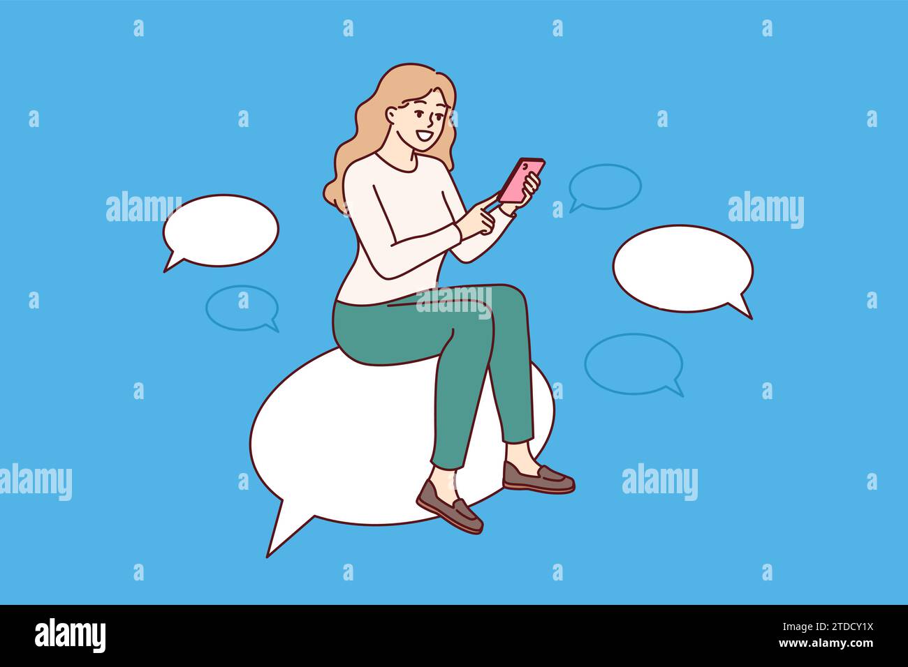 Typing messenger Stock Vector Images - Alamy