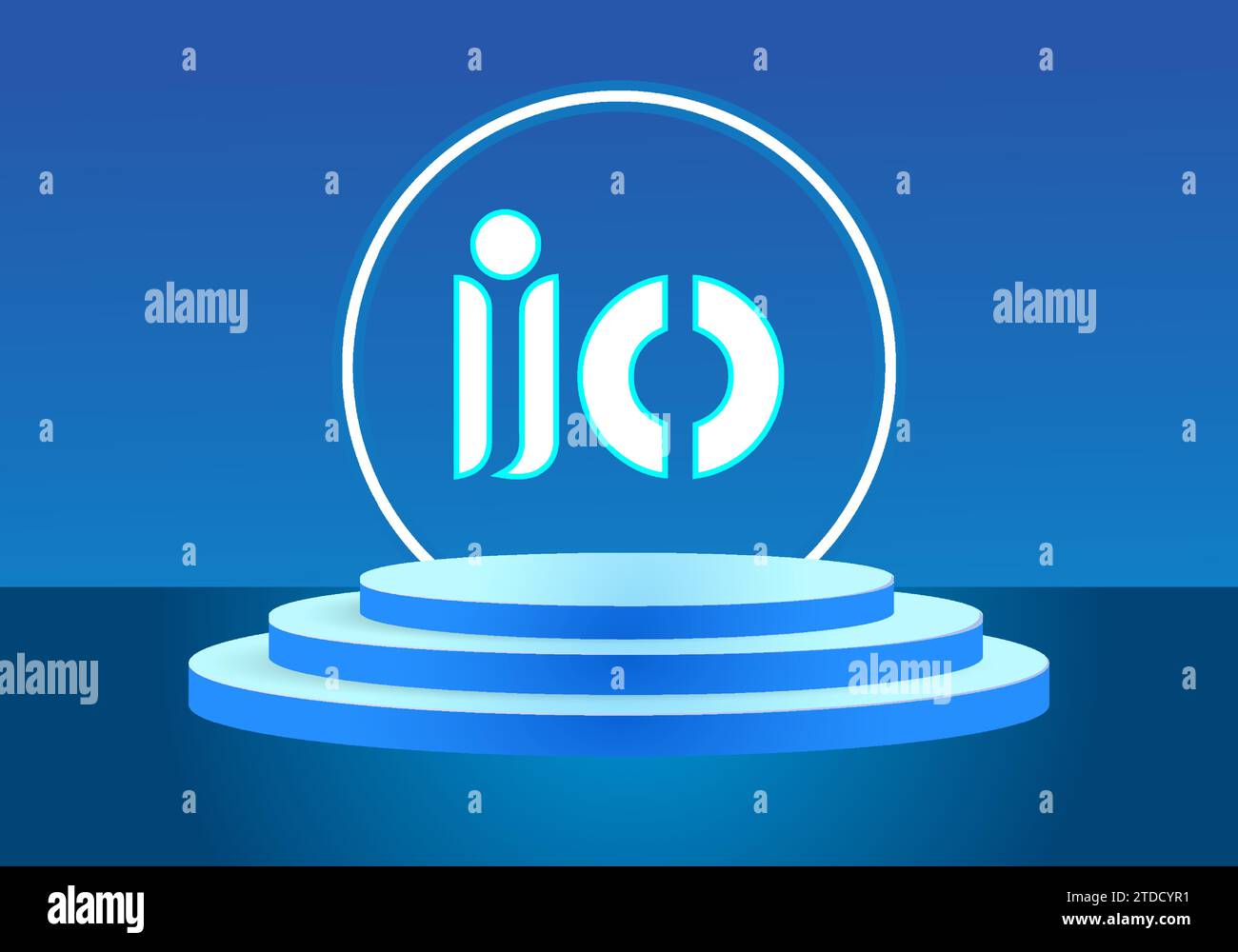 Letter IO blue logo sign. Vector logo design for business Stock Vector ...