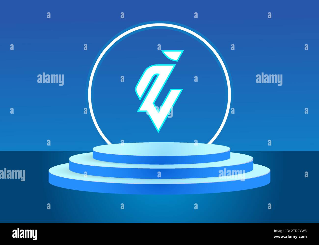 Letter LV blue logo sign. Vector logo design for business Stock Vector ...