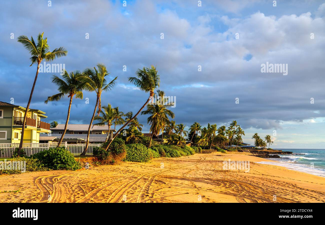 Makaha Beach Park in West Oahu Island, Hawaii, United States Stock ...