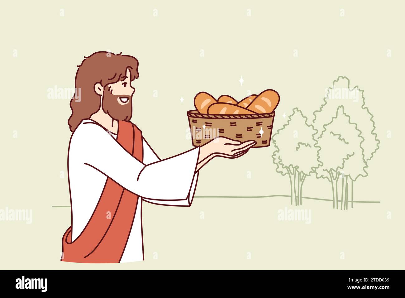 Jesus carries bread in basket, fulfilling biblical prediction from ...
