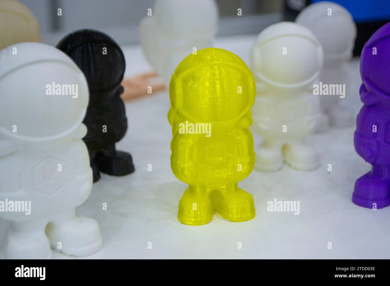 Object model printed on a 3D printer from molten plastic. 3D printer ...