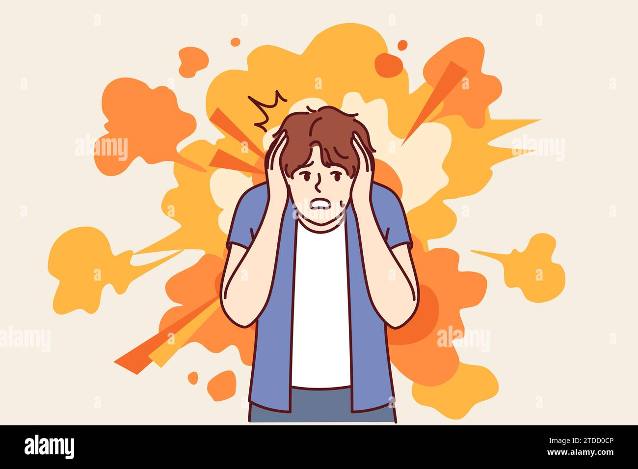 Clutching at the back Stock Vector Images - Alamy