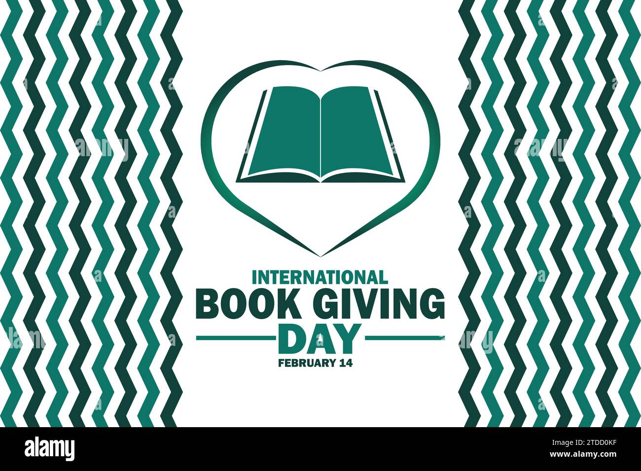 International Book Giving Day. February 14. Holiday concept. Template ...