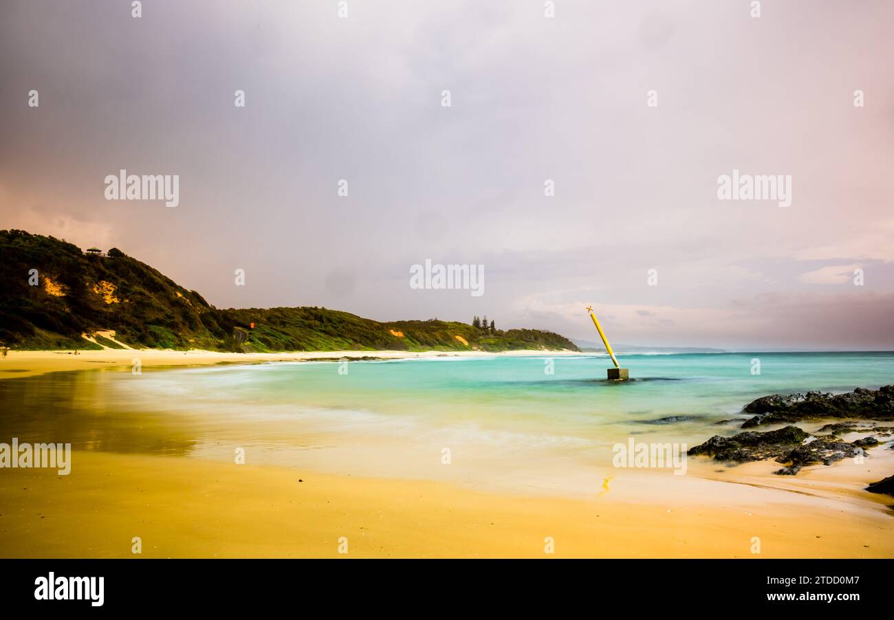 Shelly Beach under Overcast Weather Stock Photo - Alamy