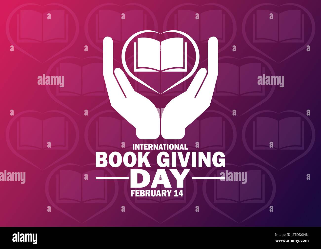 International Book Giving Day Vector Template Design Illustration ...