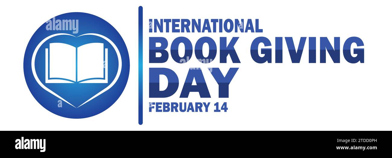 International Book Giving Day Vector illustration. February 14. Holiday ...