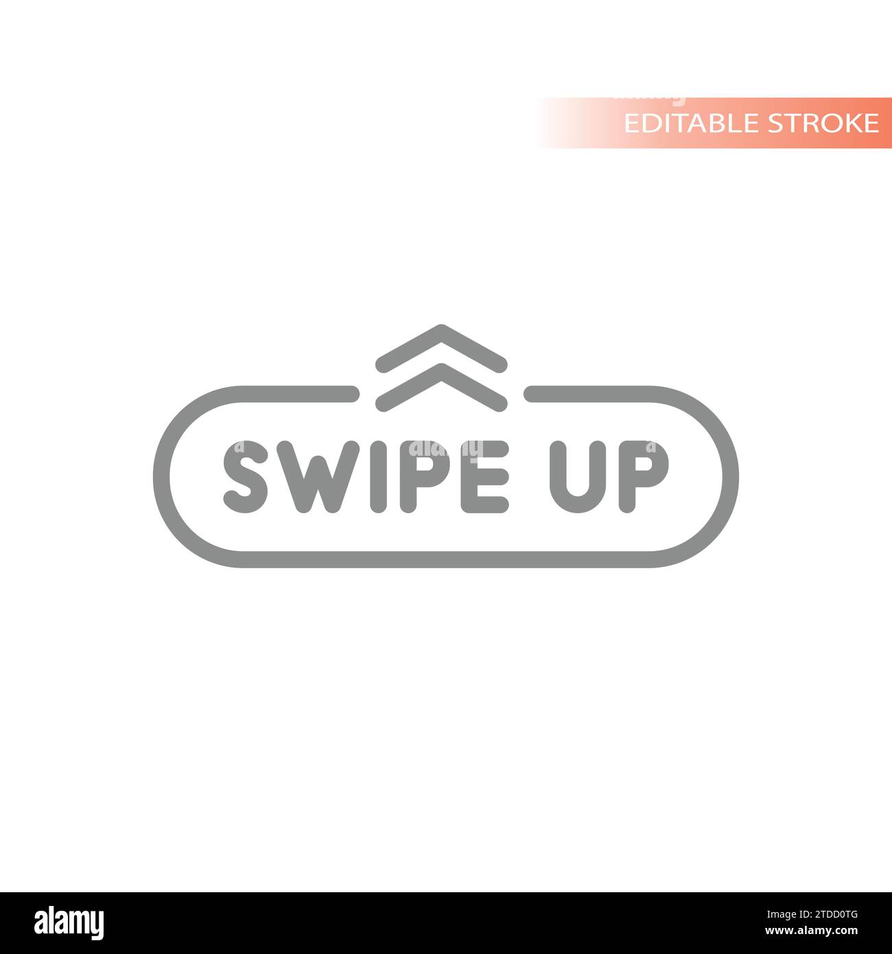 Swipe up line vector icon. Web page, internet scrolling button Stock Vector Image & Art - Alamy