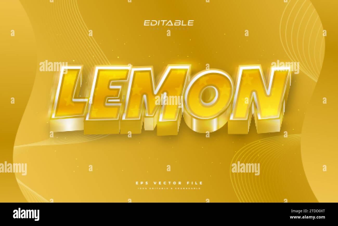Lemon text effect typography hi-res stock photography and images - Alamy