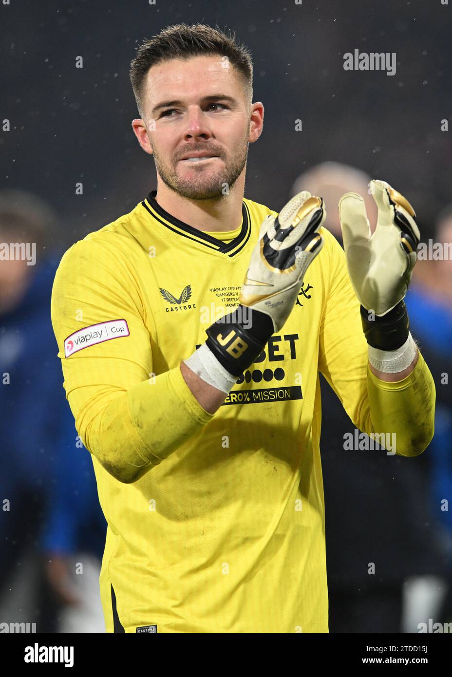 Glasgow, UK. 17th Dec, 2023. Jack Butland of Rangers during the The ...